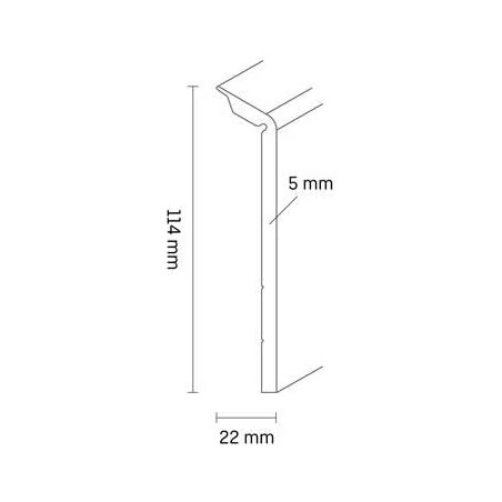 Surplinthe de rénovation en PVC, Plinthe à recouvrement